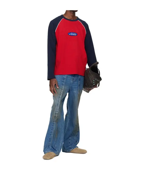 Andersson Bell Color-blocked Raglan Long-sleeved T-shirt