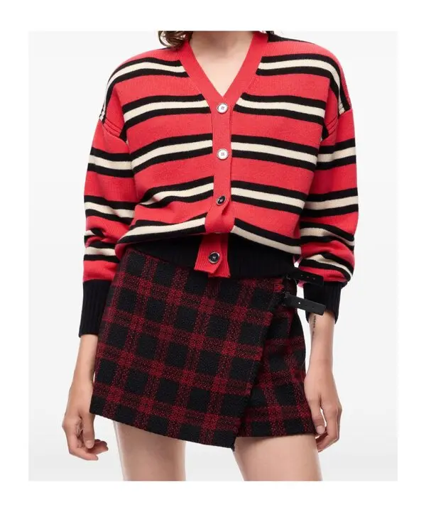 Pinko Striped V-neck Cardigan