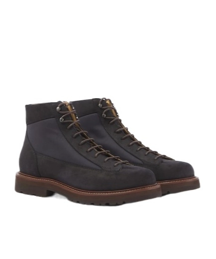 Brunello Cucinelli Suede-trimmed Lace-up Boots