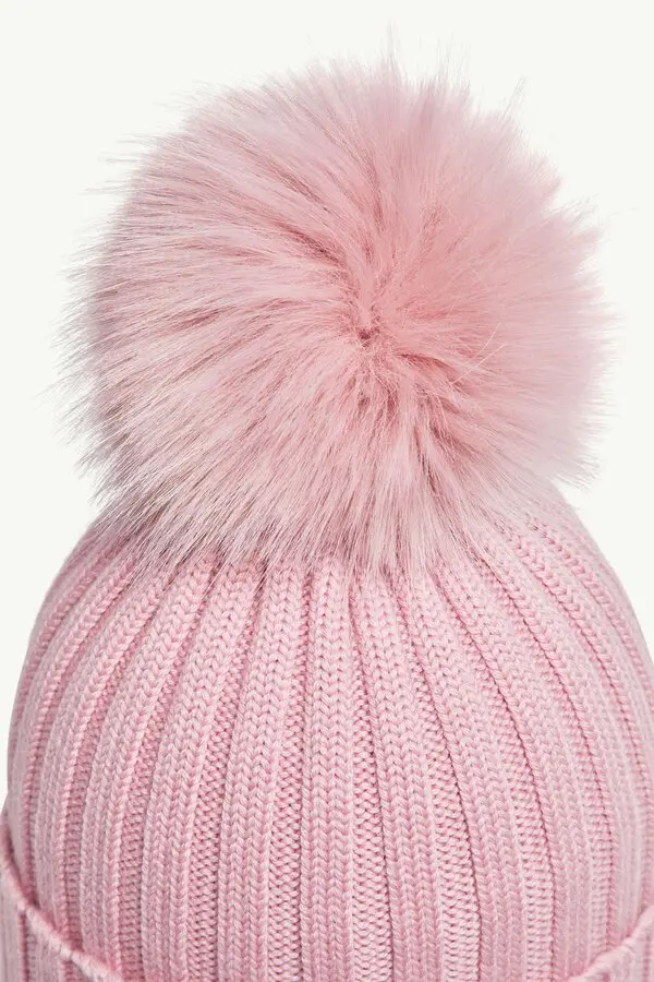 Moncler Wool Beanie With Pom Pom
