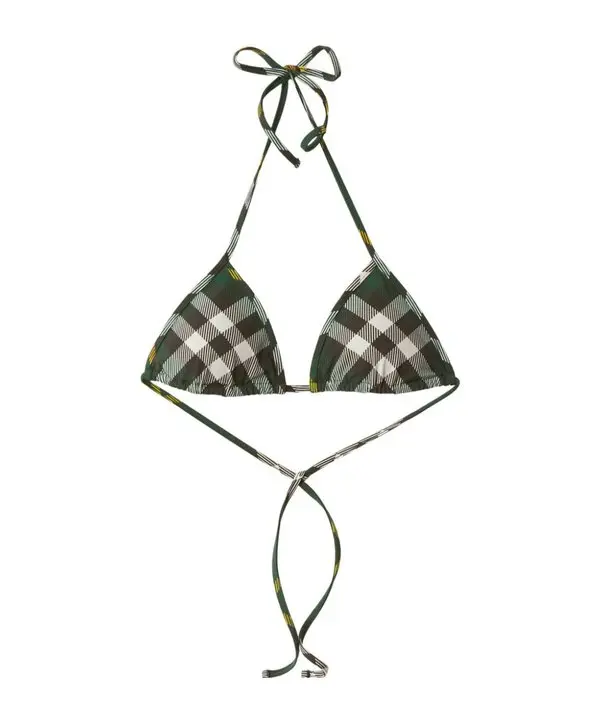 Burberry Checked Halterneck Bikini Top - Multicolor