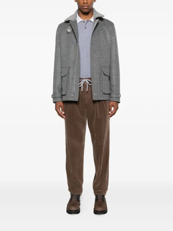Brunello Cucinelli Long-sleeve Cotton Polo Shirt