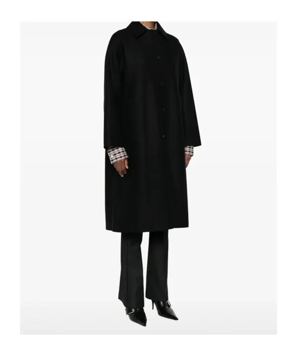Harris Wharf London Balmacaan Raglan-sleeve Button Coat