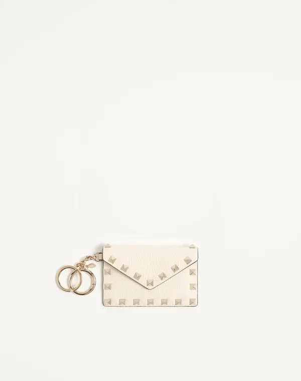 Valentino Garavani Rockstud Charm In Grainy Calfskin - Ivory