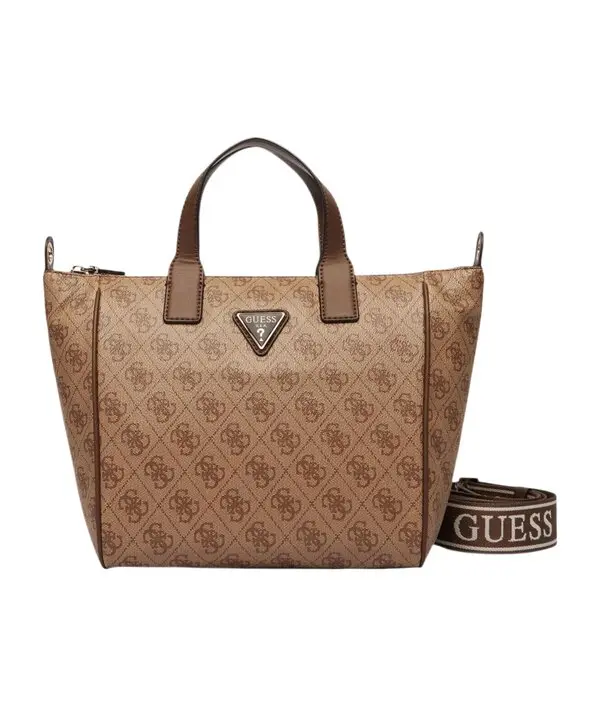 Guess Follie Monogram-print Logo-plaque Tote Bag