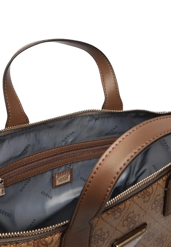 Guess Follie Monogram-print Logo-plaque Tote Bag