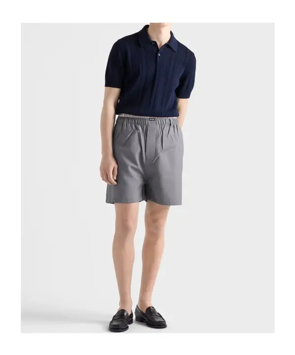 Prada Open-knit Polo Shirt