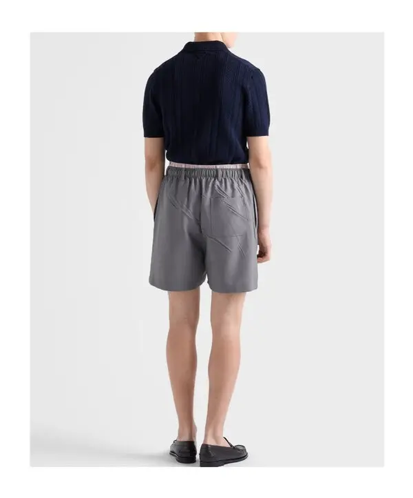 Prada Open-knit Polo Shirt