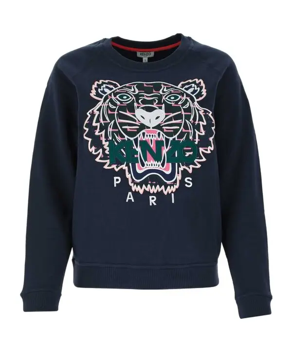 Kenzo Tiger Print Crewneck Sweater - Black