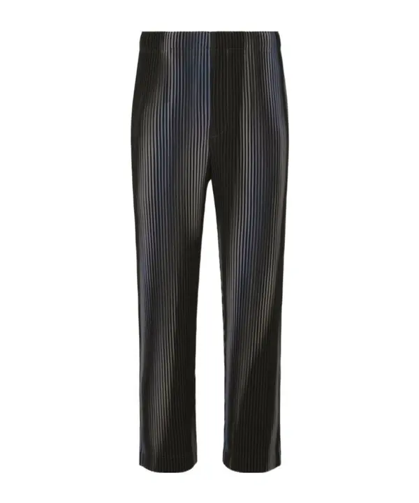 Issey Miyake Homme Plissé Plissé-effect Printed Trousers - Blue