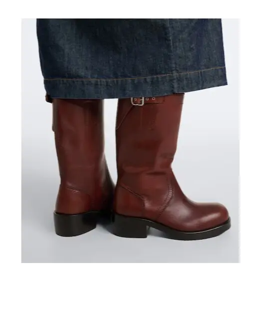 Dries Van Noten Leather Biker Boots