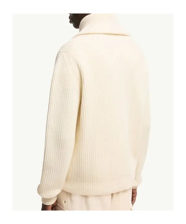Moncler Logo Rib Wool Turtleneck