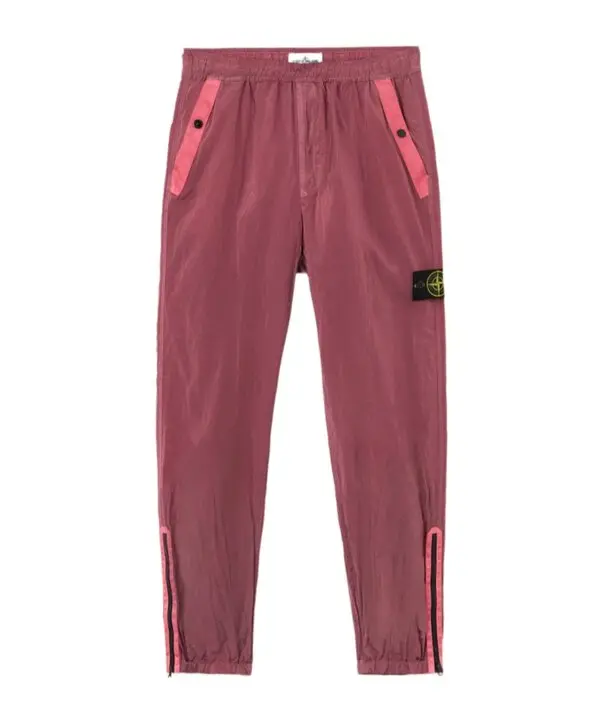 Stone Island Logo Patch Track Pants - Geranium