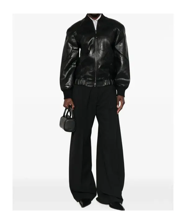 THE FRANKIE SHOP Long Sleeve Zip Up Casual Jacket - Black