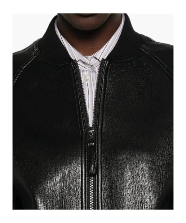 THE FRANKIE SHOP Long Sleeve Zip Up Casual Jacket - Black