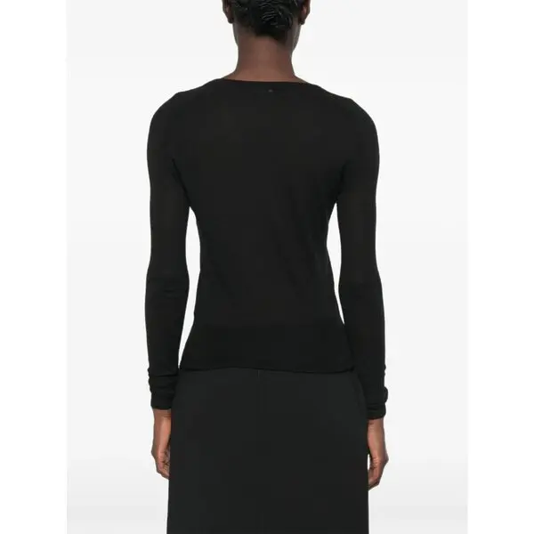 JOSEPH Cetus V-neck Top - Black