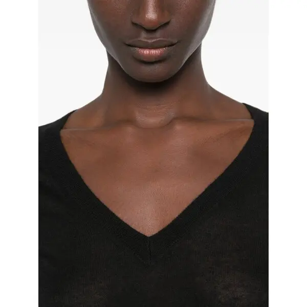 JOSEPH Cetus V-neck Top - Black