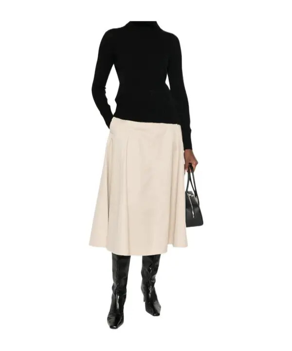 ARAGONA Roll-neck Ribbed-trim Sweater