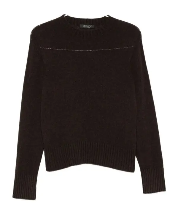 ARAGONA Ribbed-trim Sweater