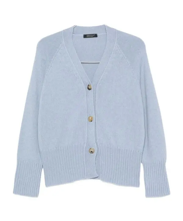 ARAGONA V-neck Ribbed-knit Cardigan