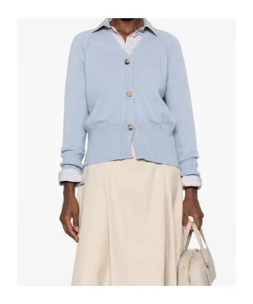 ARAGONA V-neck Ribbed-knit Cardigan