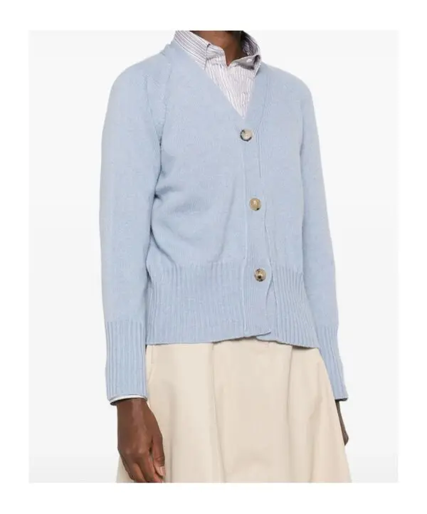 ARAGONA V-neck Ribbed-knit Cardigan