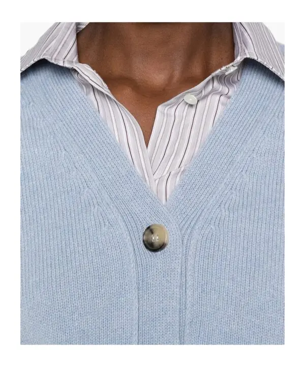 ARAGONA V-neck Ribbed-knit Cardigan