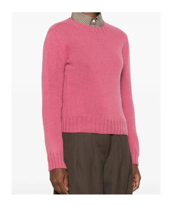 ARAGONA Ribbed-knit Crew-neck Sweater