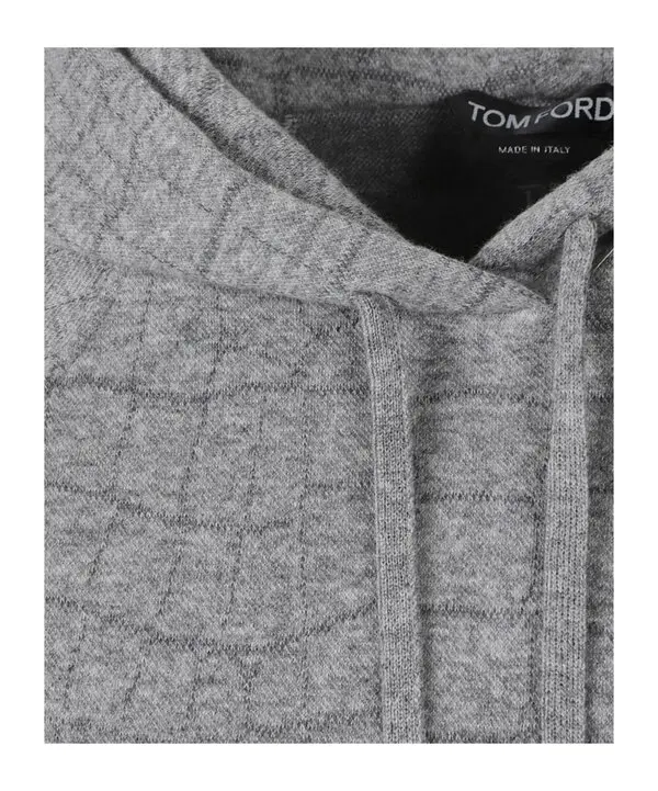 TOM FORD Jacquard Drawstring Hoodie
