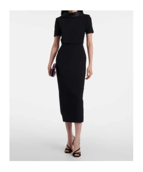 Roland Mouret Crepe Midi Dress