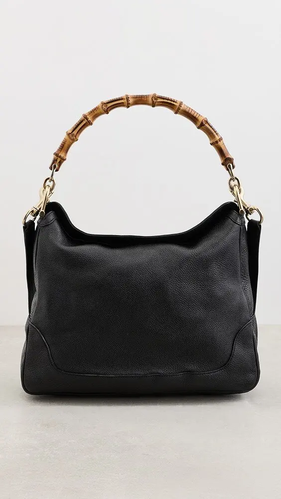 Gucci Leather Diana Bamboo Hobo Bag