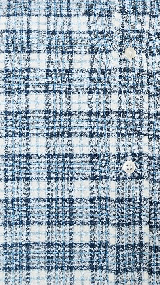 Officine Générale Arsene Waffled Button Down Shirt