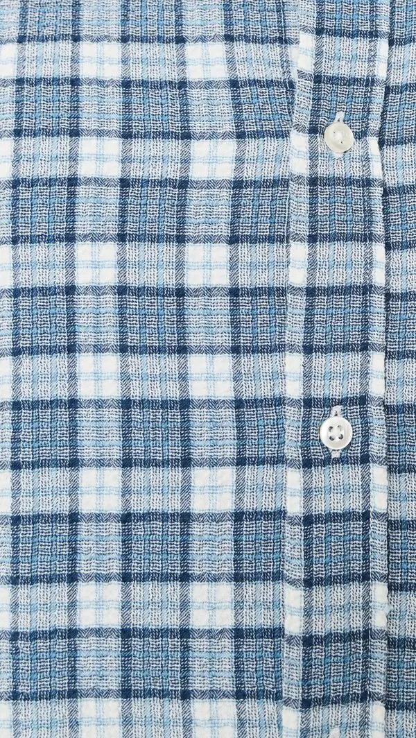 Officine Générale Arsene Waffled Button Down Shirt