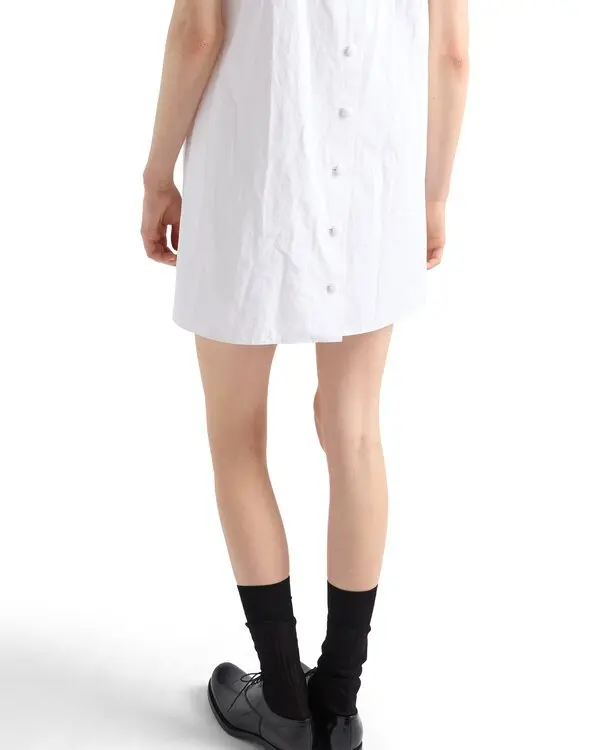Prada Embroidered Old Reps Fabric Mini-dress