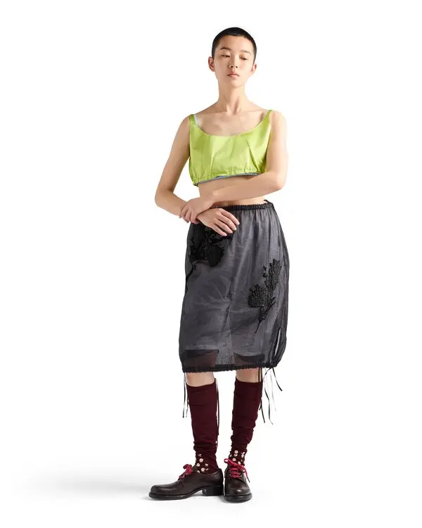 Prada Duchesse Crop Top