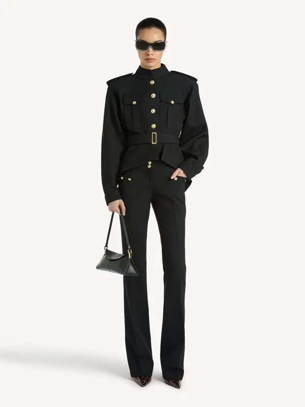 Balmain Wool Gabardine Signature Jacket