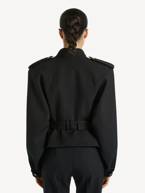 Balmain Wool Gabardine Signature Jacket