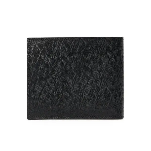 Saint Laurent Grain De Poudre Leather Bi-fold Wallet