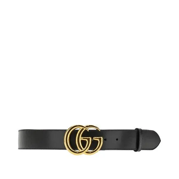 Gucci Gg Marmont Leather Belt - Black