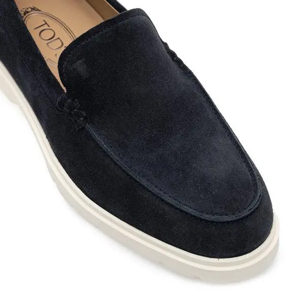 TOD'S Suede Leather Hybrid Loafers