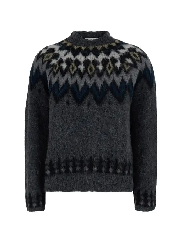 JUCCA Crew Neck Jacquard Sweater
