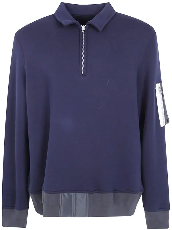 Sacai Polo Shirt Zipper "sponge Sweat