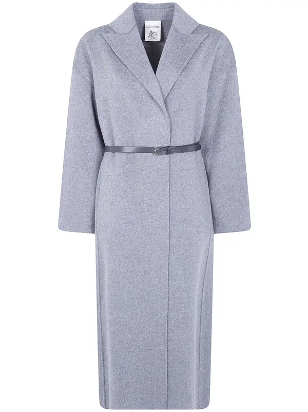 SEMICOUTURE Coat Long Belted "y6wv08 Y471 Dark Grey