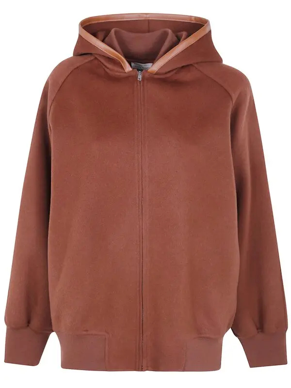 SEMICOUTURE Jacket Hooded "y6wv06 V13 Dark Leather