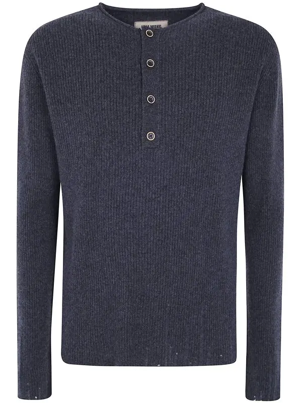 UMA WANG Shirt Long Sleeve "henley - Gray