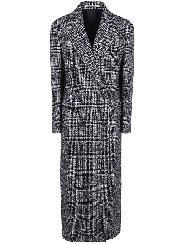 Tagliatore Long Checked Coat