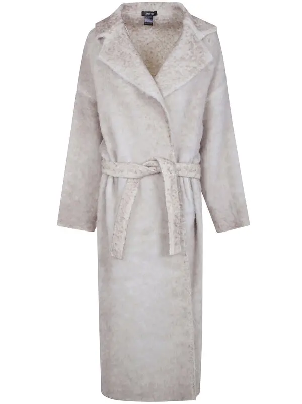 Avant Toi Coat Hand Painted Alpaca "over Coat With Belt