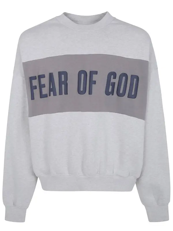 Fear Of God Sweatshirt Cropped Relaxed Panelled - White