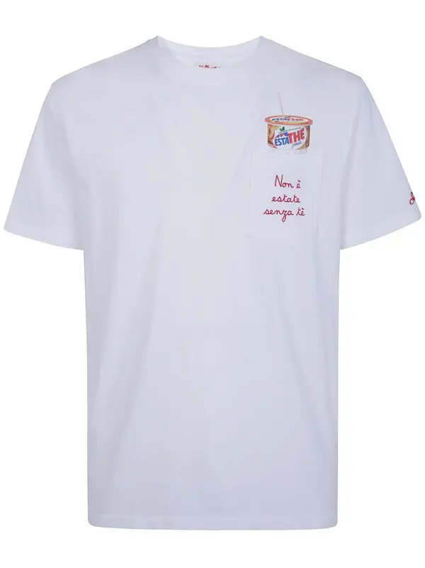 MC2 SAINT BARTH T-shirt Pocket "estathè No Pea
