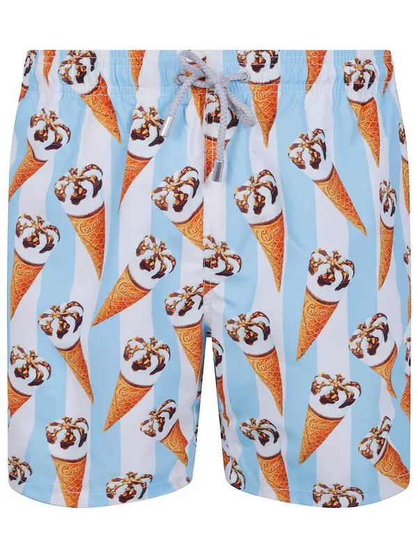 MC2 SAINT BARTH Swim Shorts With Ice Cream Print "gustavia - Multi